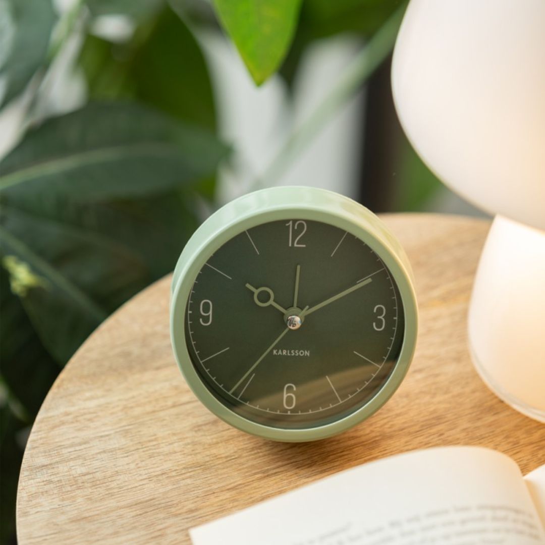 Good Neighbour | Karlsson Alarm Clock Monocle (Jungle Green)