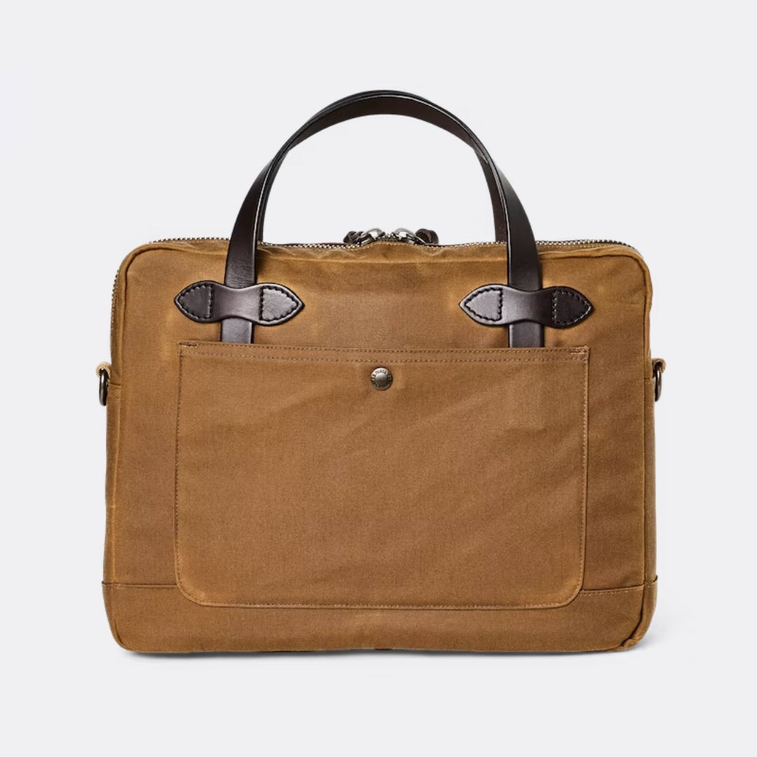 Good Neighbour | Filson Tin Cloth Compact Briefcase (Dark Tan)