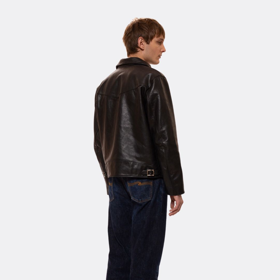 Good Neighbour | Nudie Eddy Rider Leather Jacket (Black)