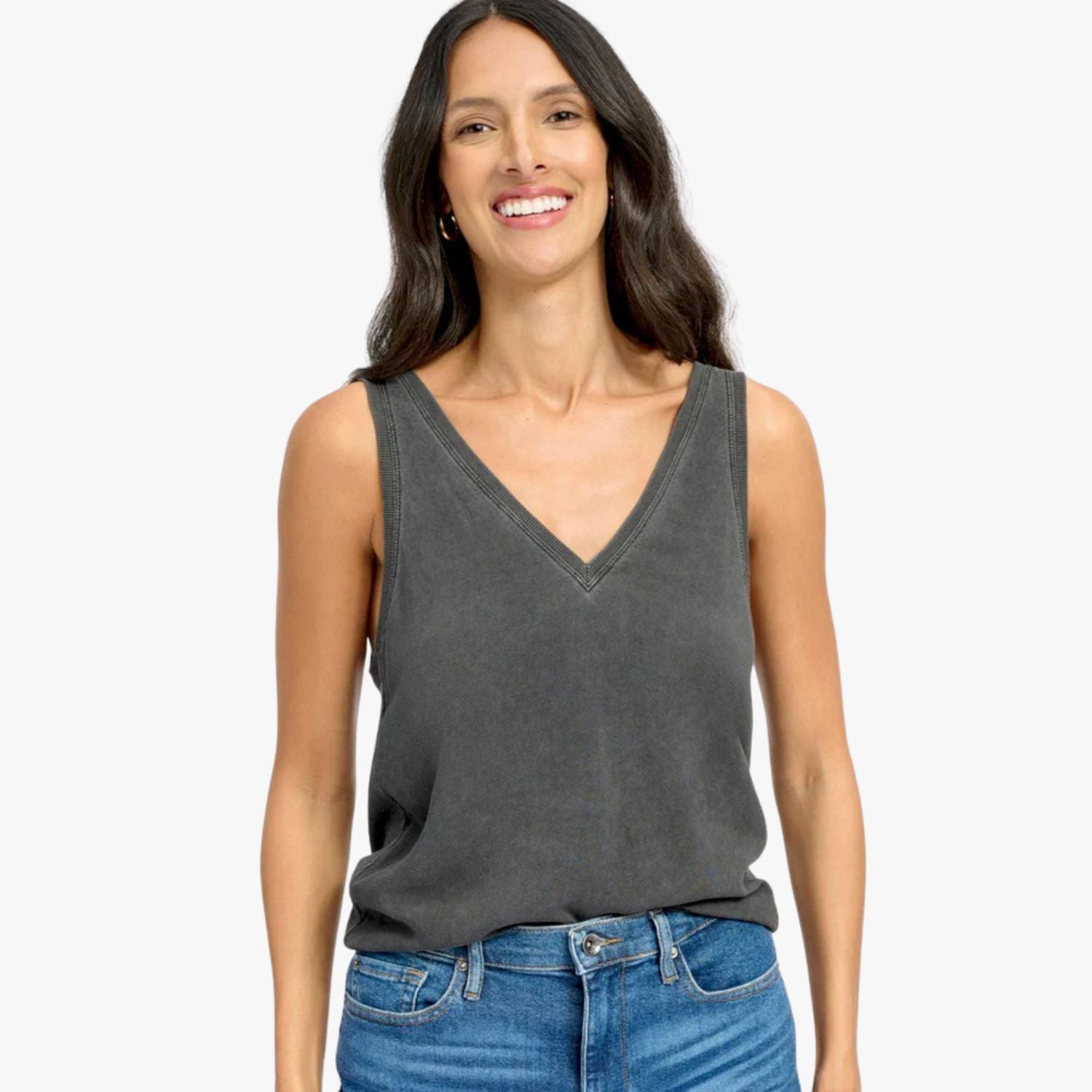 Good Neighbour | Splendid Zinnia V Neck Tank (Lead)