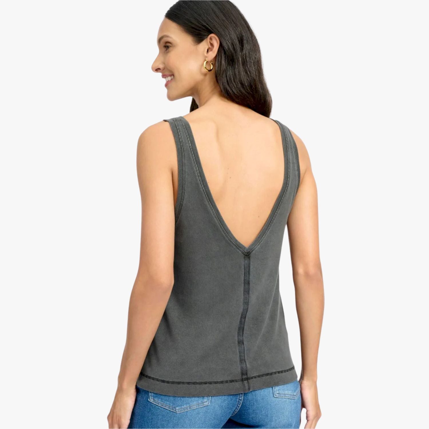 Good Neighbour | Splendid Zinnia V Neck Tank (Lead)